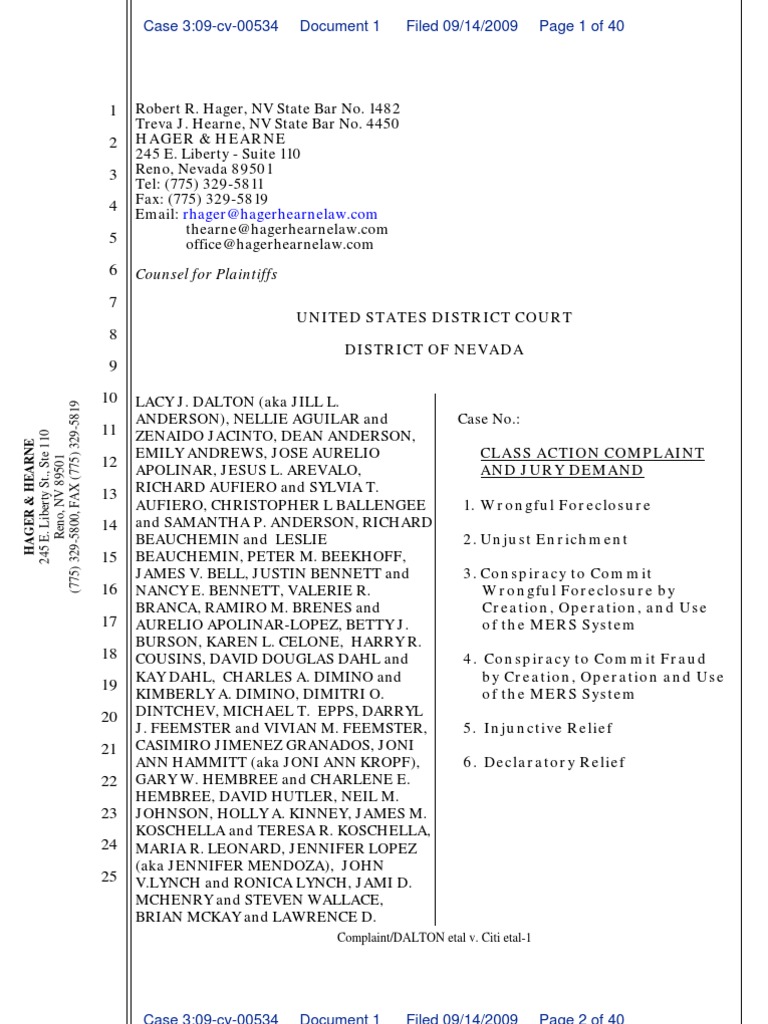 Efiled - Complaint #1&2&3 | PDF | Deed Of Trust (Real Estate) | Real ...