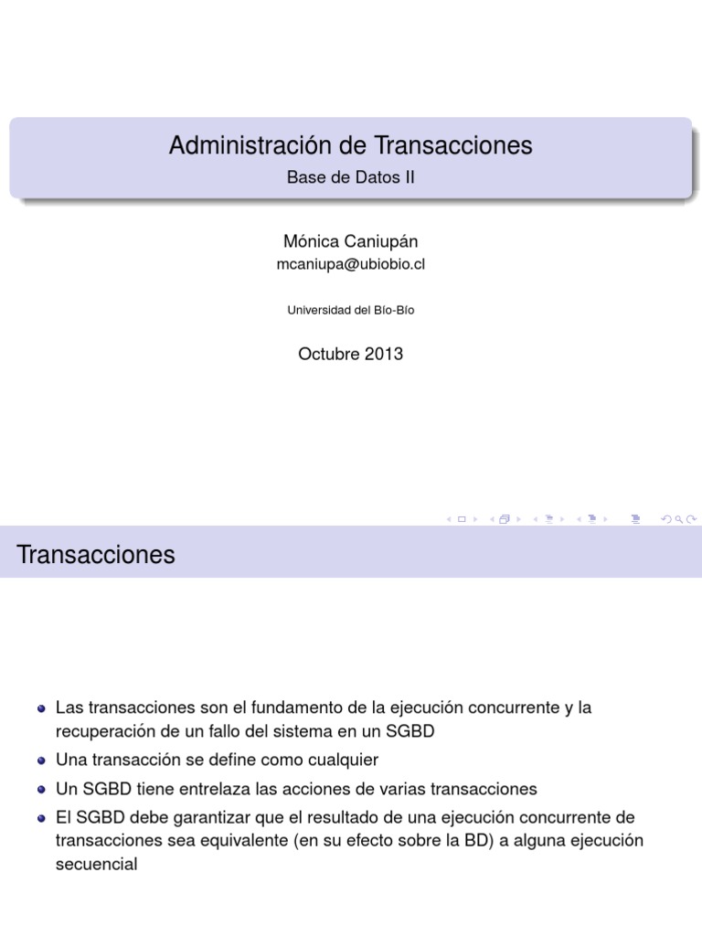 15 Transacciones | PDF | SQL | Bases de datos