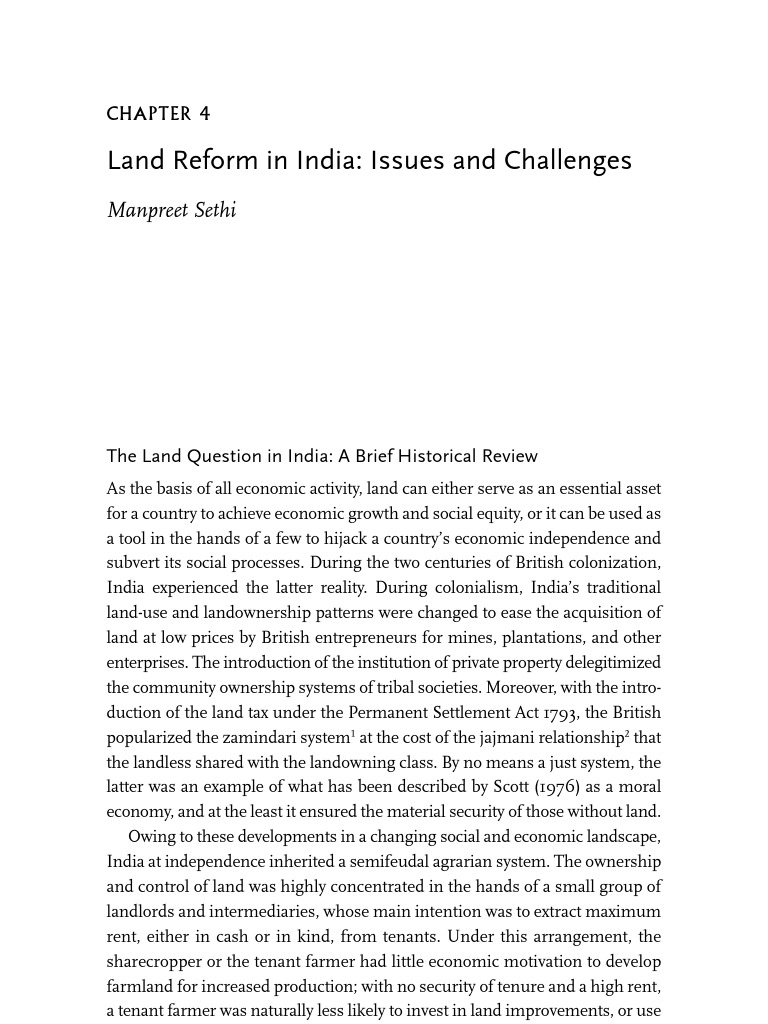 Land Reforms in India | PDF | Green Revolution | Agriculture