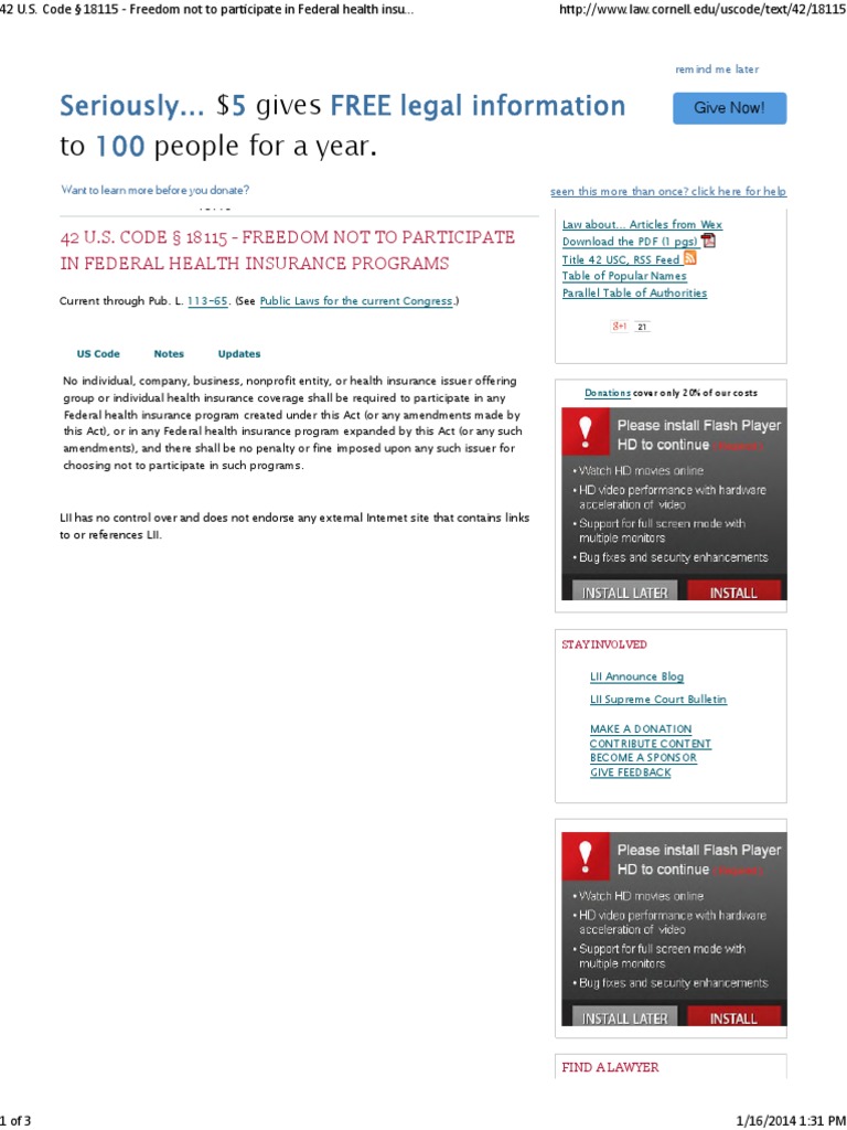 U.S. Code Title 42 Chapter 157 Subchapter VI 18115 42 U.S. Code 18115 ...