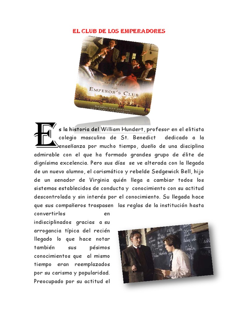 El Club de Los Emperadores | PDF | Julio César | Maestros