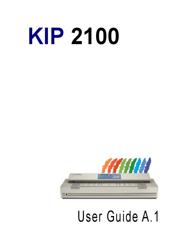 KIP2100 User Guide | PDF | Image Scanner | Printer (Computing)