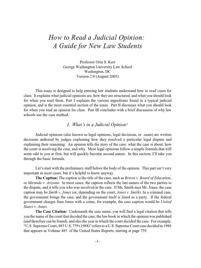 How To Read Case Law | PDF