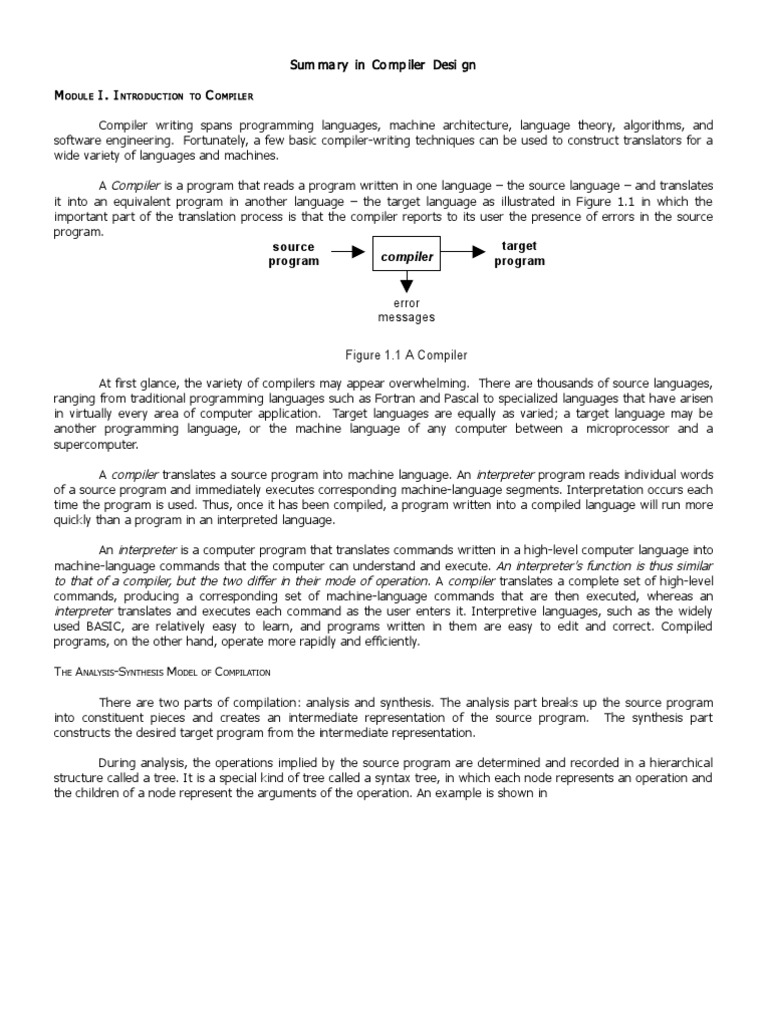 Compiler Design | Compiler