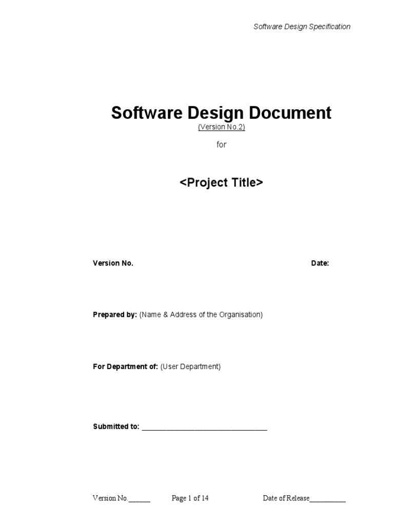 Software Design Document Guidelines | PDF | Component Based Software ...