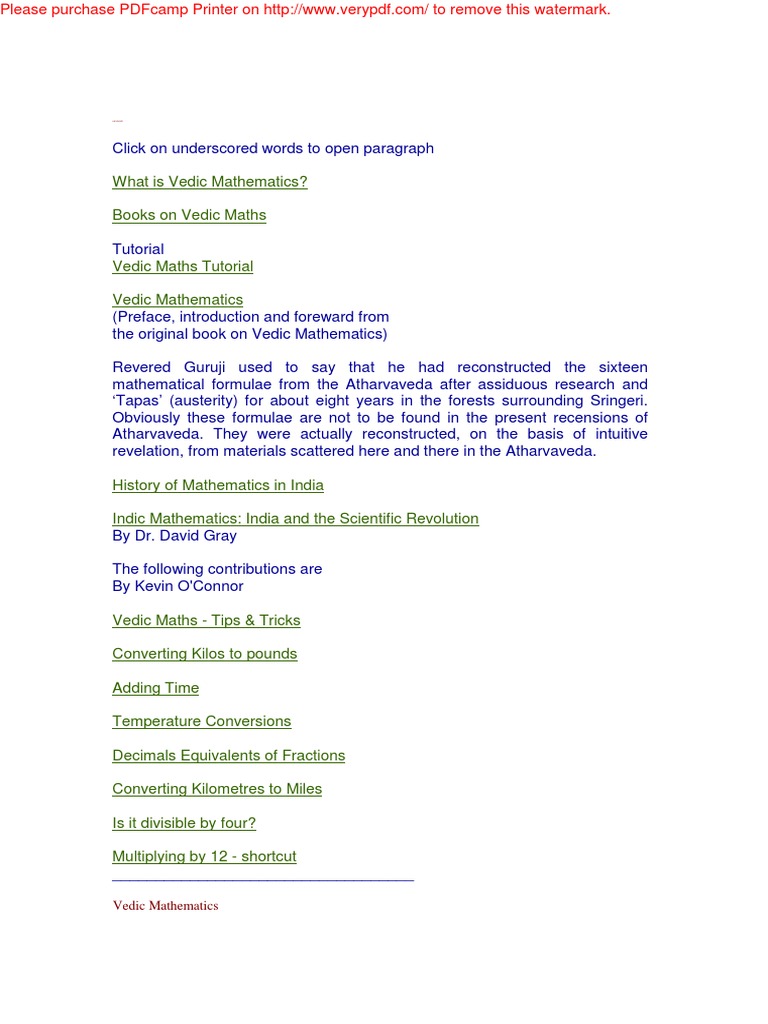 Vedic Maths Tutorial | Download Free PDF | Multiplication | Equations