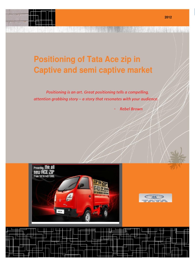 Tata Ace Zip Market Positioning Analysis | PDF | Sampling (Statistics ...