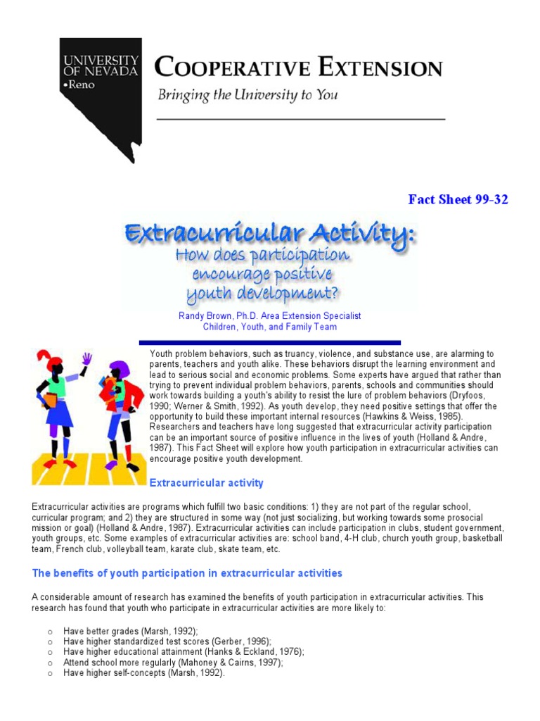 How Participation in Extracurricular Activities Encourage Youth ...