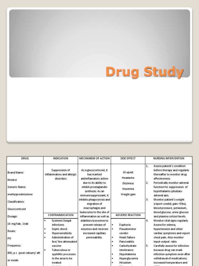 Complete Drugs Study | PDF | Adverse Effect | Inflammation