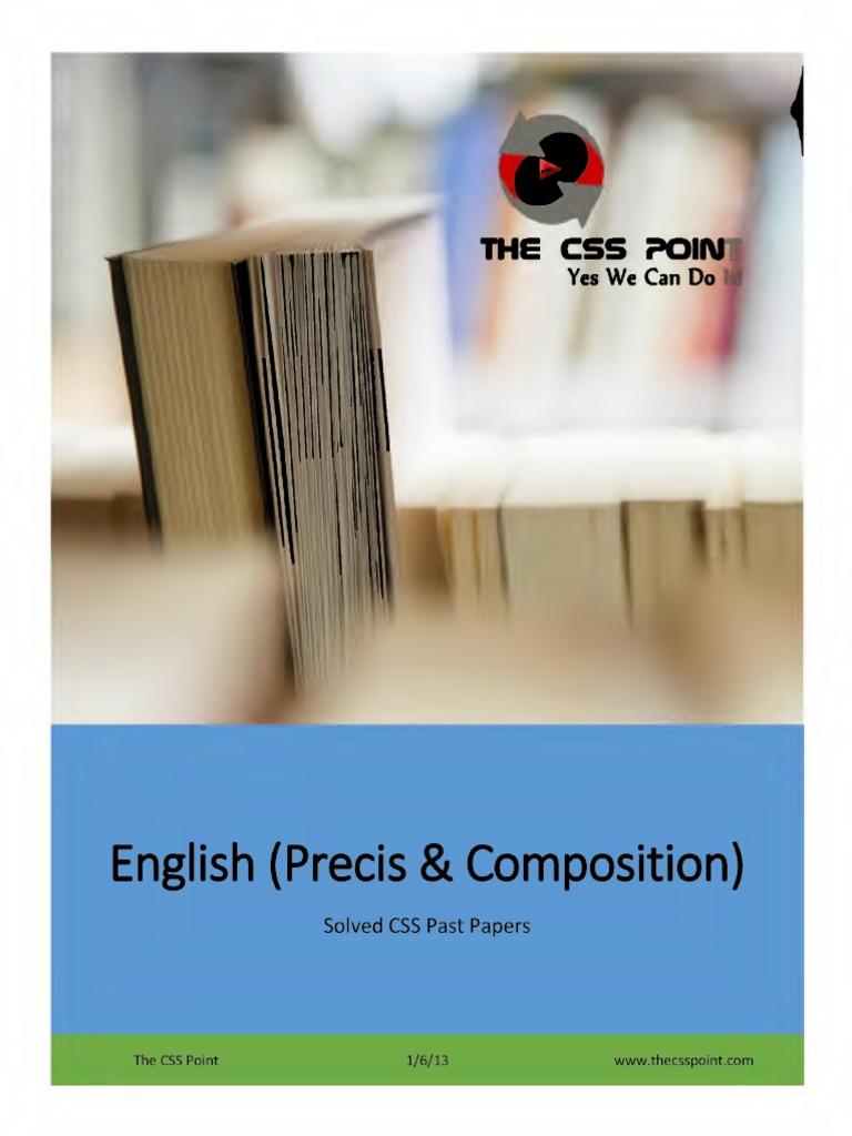 English (Precis & Composition) Solved CSS Papers | PDF