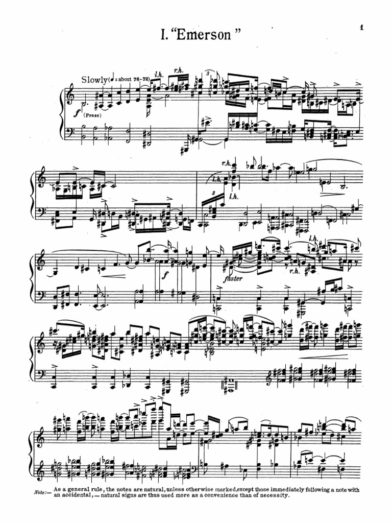 Ives Concord Sonata 1921 Piano Sheet Music | PDF