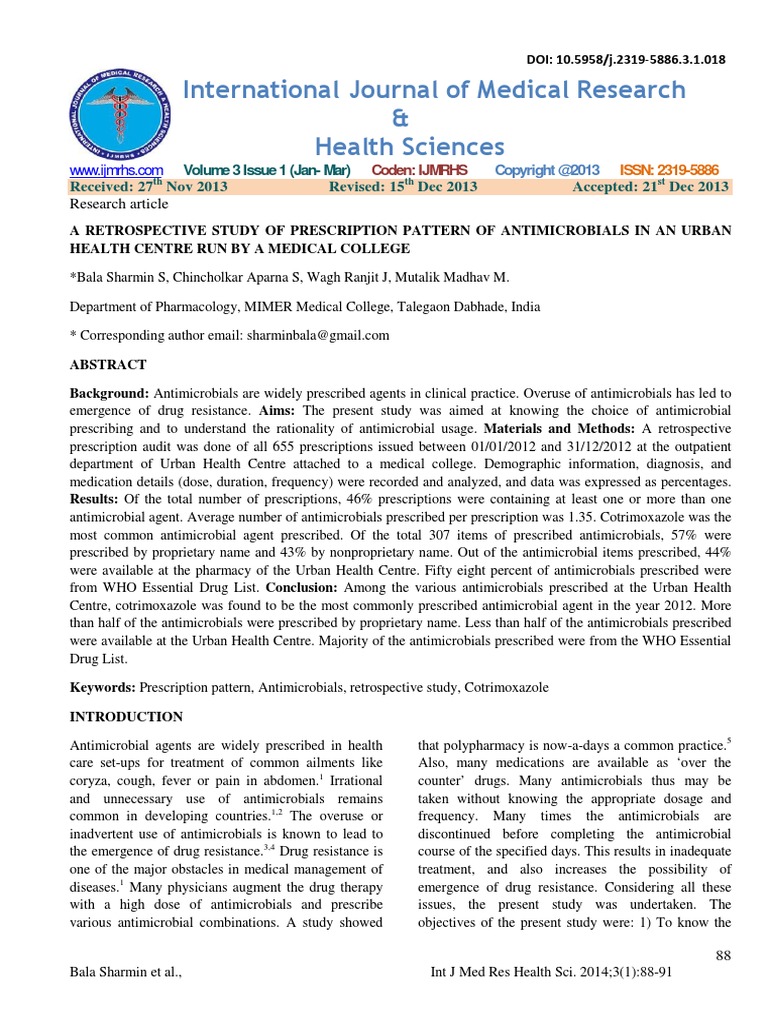18 Bala Etal | PDF | Medical Prescription | Pharmaceutical Drug