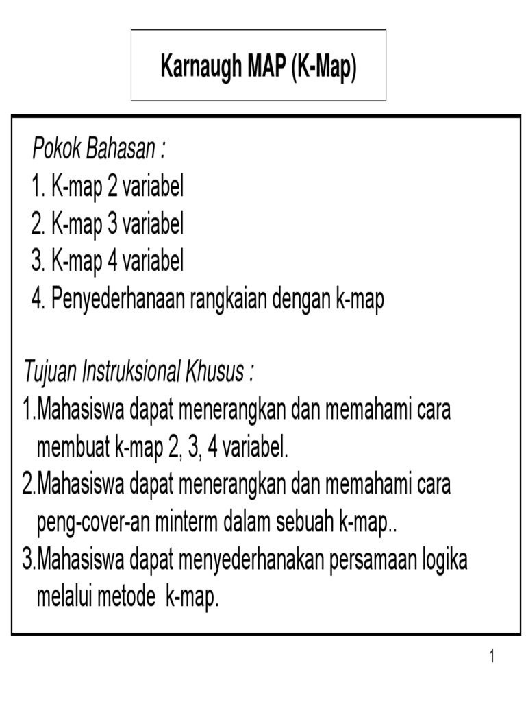 K-Map Variables | PDF