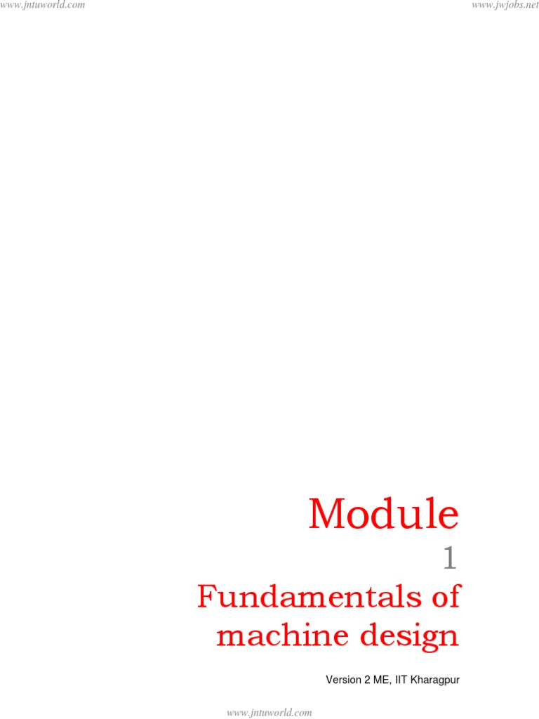 Design of Machine Members - I Notes | PDF | Engineering Tolerance ...