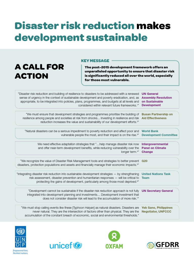 Integrating Disaster Risk in Development | PDF | Disaster Risk ...