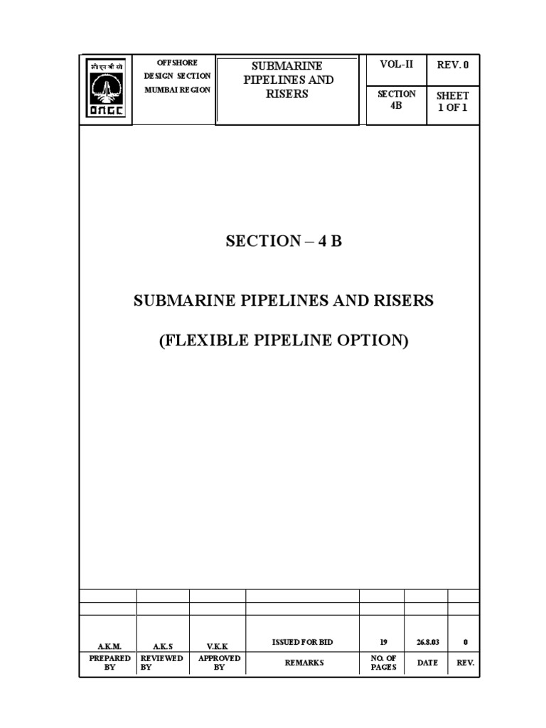 Sec 4B | PDF | Specification (Technical Standard) | Pipeline Transport