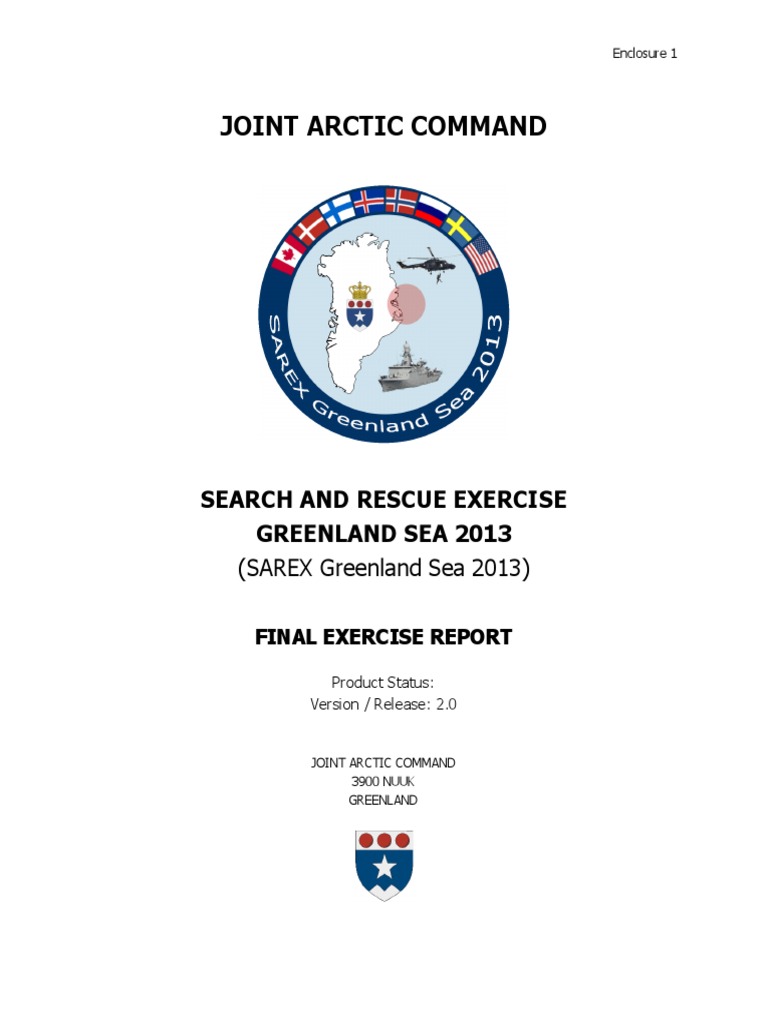 Enclosure 1 SAREX Greenland Sea 2013 Final Exercise Report (Final ...