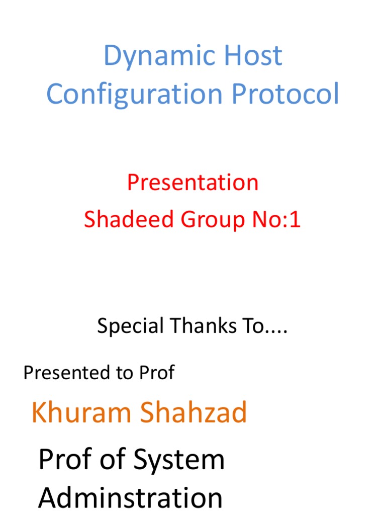 Dynamic Host Configuration Protocol | PDF | Ip Address | Computer Network