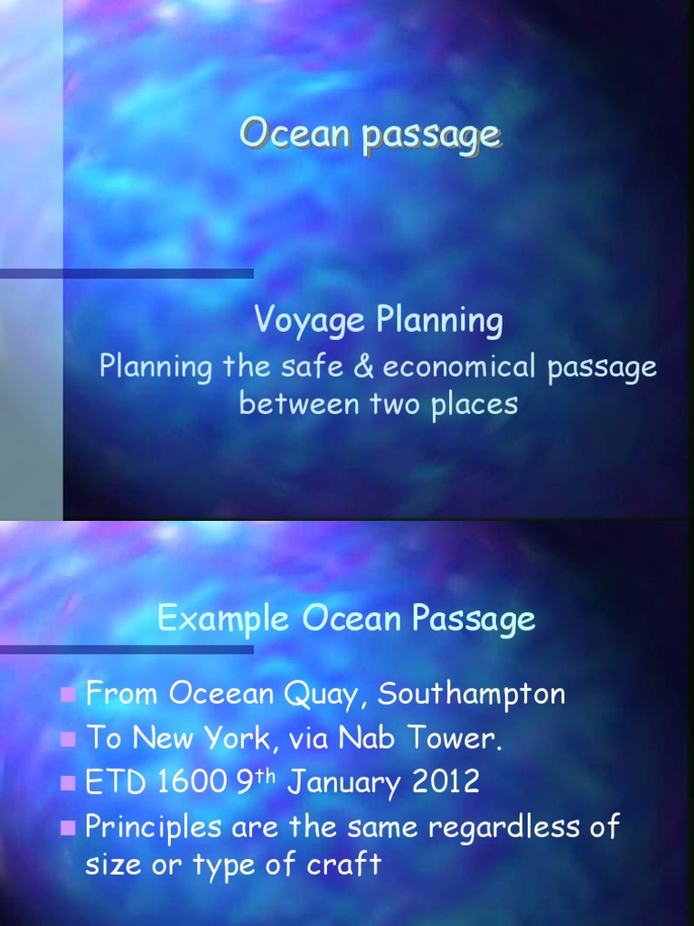 Passage Plan 3 | PDF | Navigation | Tide