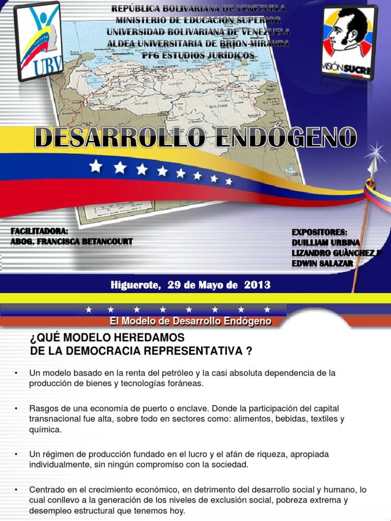 Modelo de Desarrollo Endogeno PPT - PPT (Recuperado) | PDF | Venezuela ...