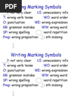 Correction Symbols and Abbreviations Used in Marking Essays One Page ...