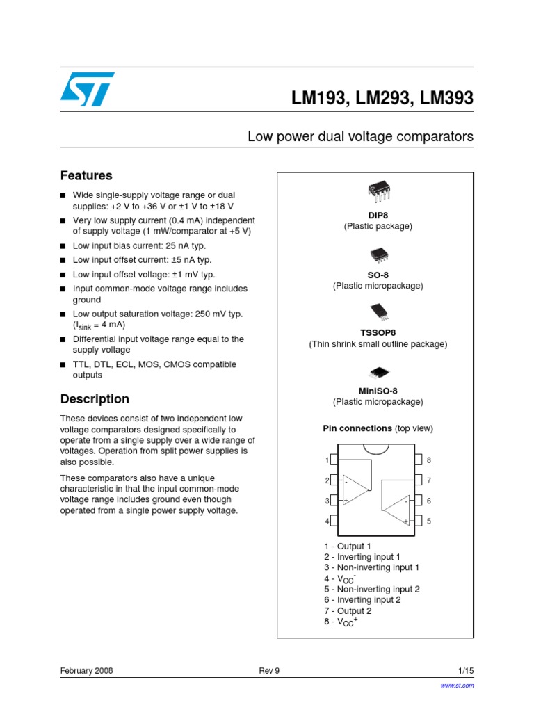 Datasheet (LM293) | PDF | Electromagnetism | Electrical Circuits