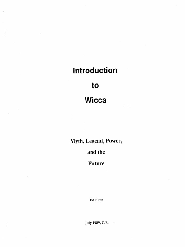 Introduction To Wicca by Ed Fitch | PDF