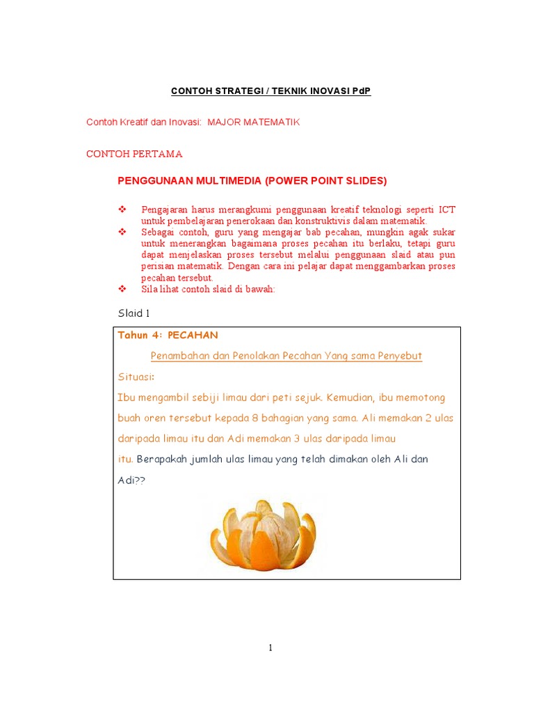 Contoh Strategi Inovasi PDP | PDF