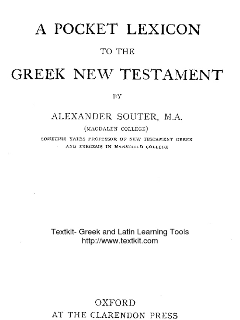 Ancient Greek - New Testament Vocabulary | PDF | Languages | Language ...