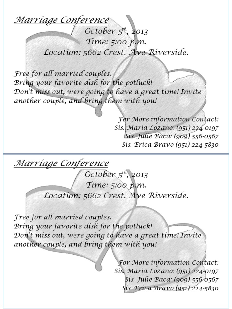 Riverside Marriage Conference 2013 | PDF