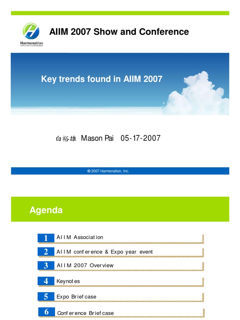 Aiim 2007 0517 | PDF | Image Scanner | Information Technology