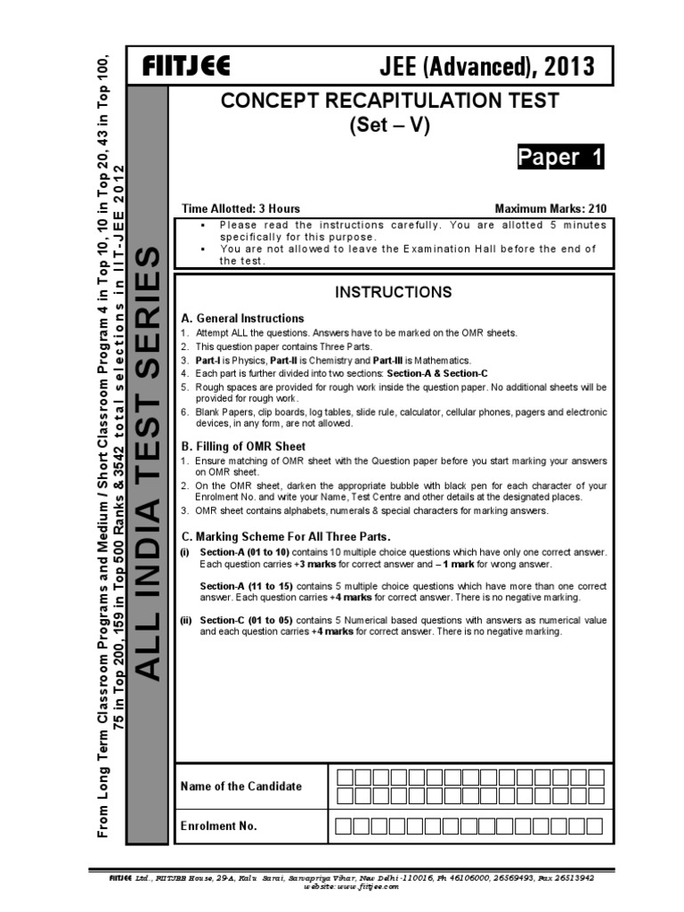 Advance Recap Paper 1 Set 5 PDF | PDF