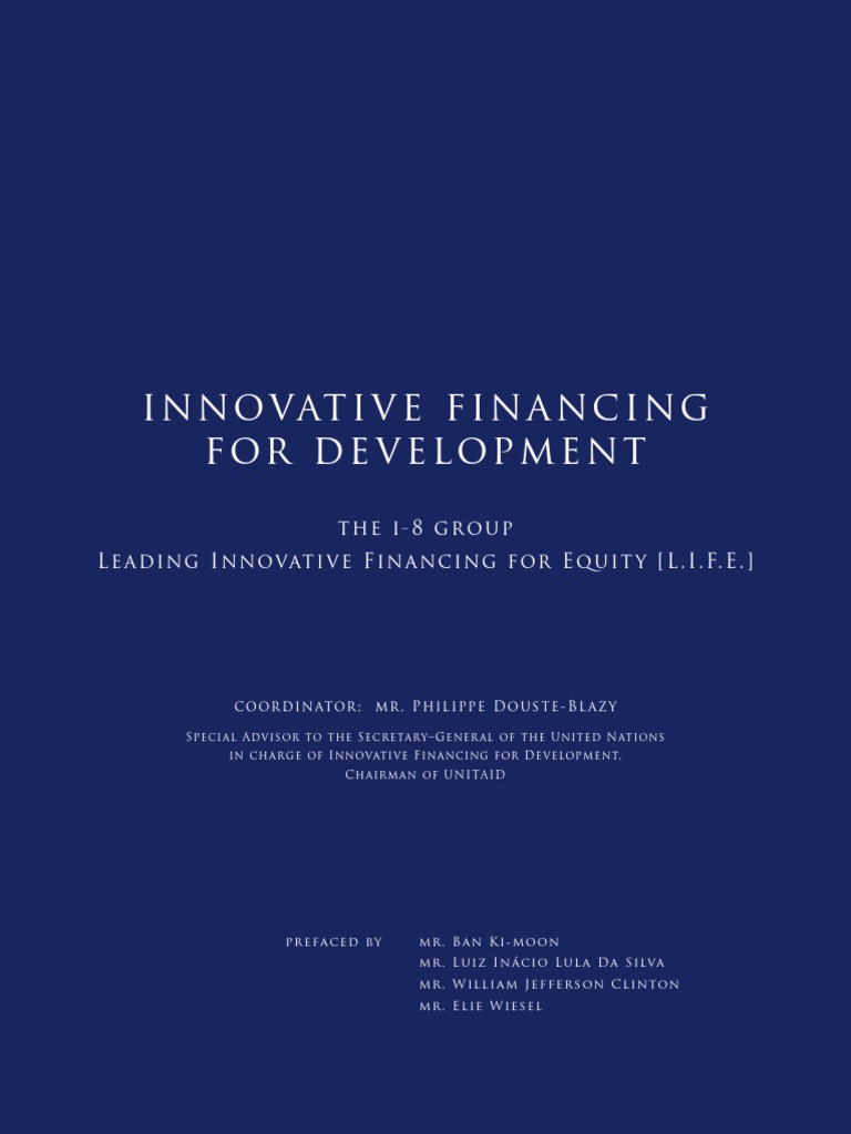 Innovative Financing For Development Pdf Millennium Development