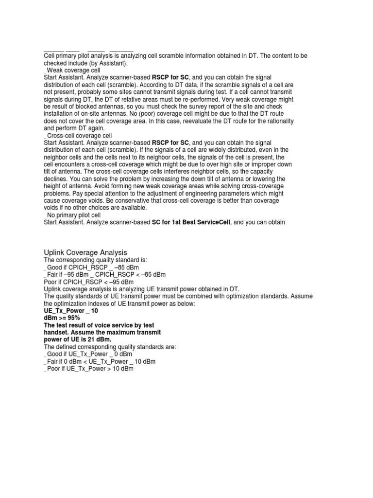 Uplink Coverage Analysis | PDF | Mathematical Optimization | Antenna ...