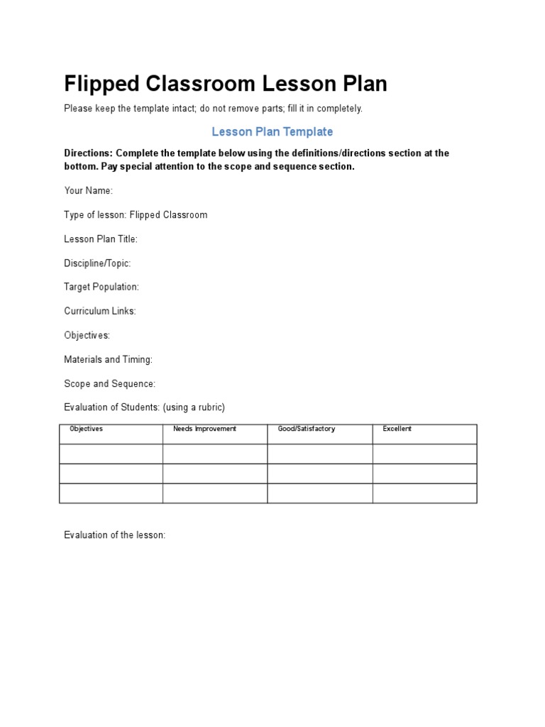 Flipped Lesson Plan Template Etap628 | PDF | Sharing | Lesson Plan