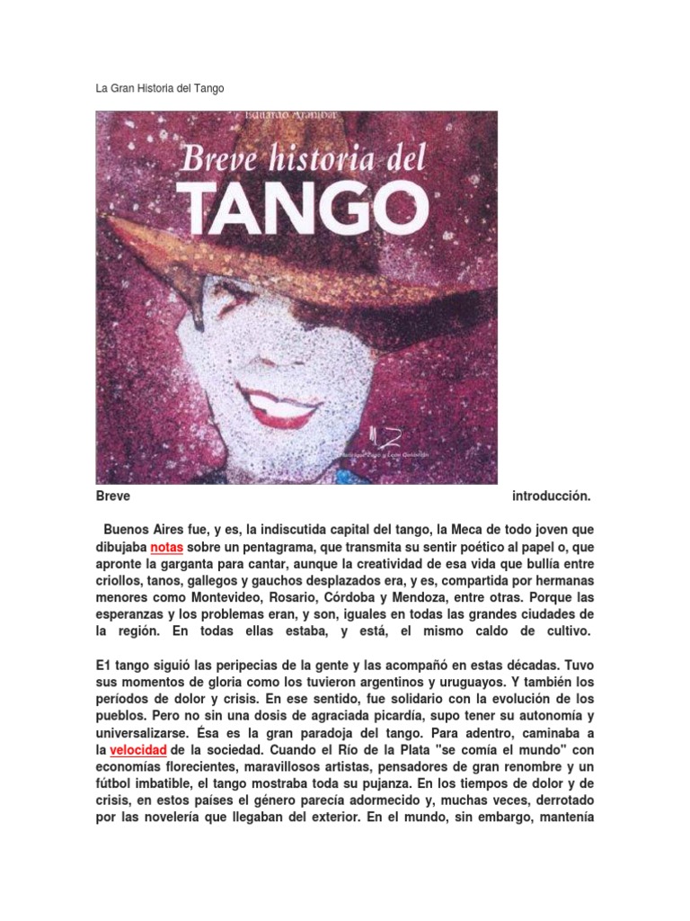 La Gran Historia Del Tango | PDF | Musica Tango | Buenos Aires