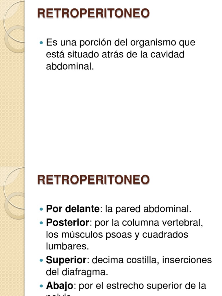 RETROPERITONEO | PDF