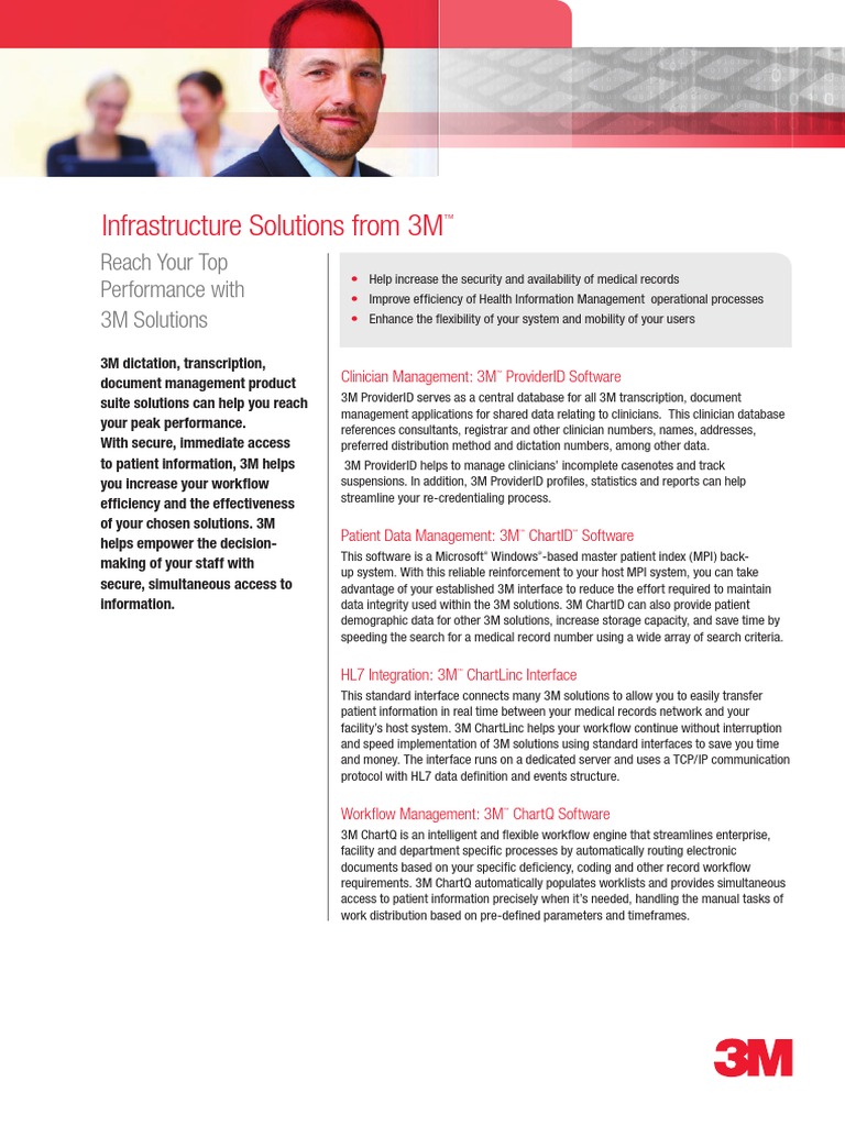 3M Infrastructure Soutions Dat | PDF | Health Informatics | Medical Record