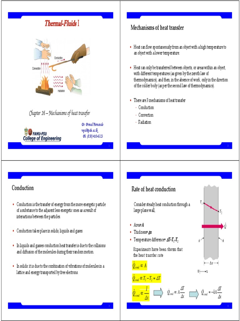 Thermal-Fluids: Mechanisms of Heat Transfer | PDF | Heat Transfer ...
