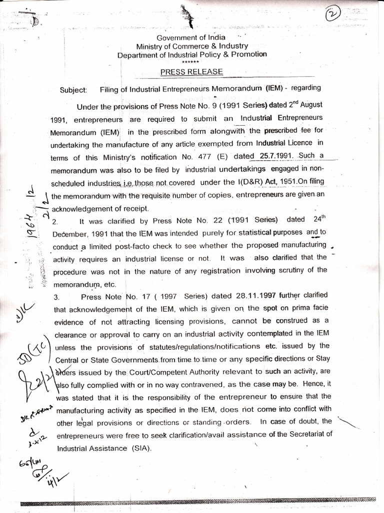 Press Note No.17 (1997 Series) - 28.11.1997 | Public Law | Politics