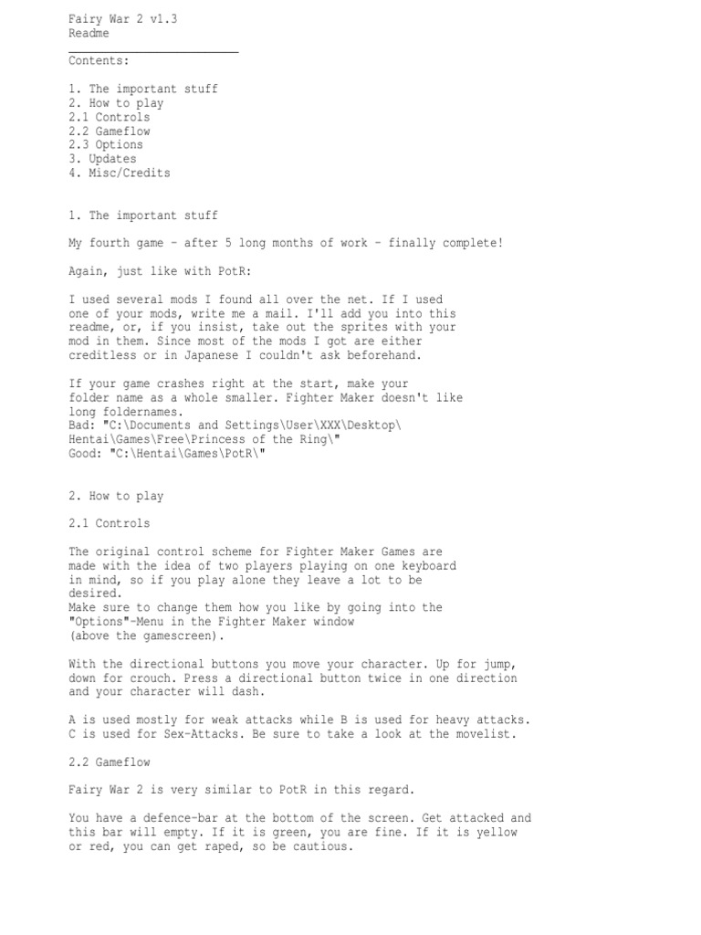 Readme | PDF | Electronic Games | Video Game Gameplay