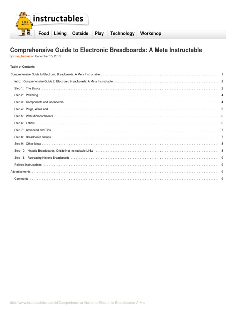 Comprehensive Guide To Electronic Breadboards A Me | PDF | Arduino ...