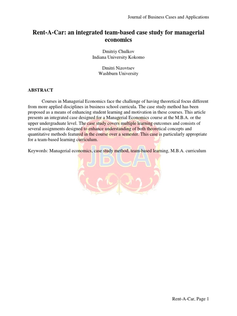 Case Study Rent A Car Pdf Regression Analysis Demand