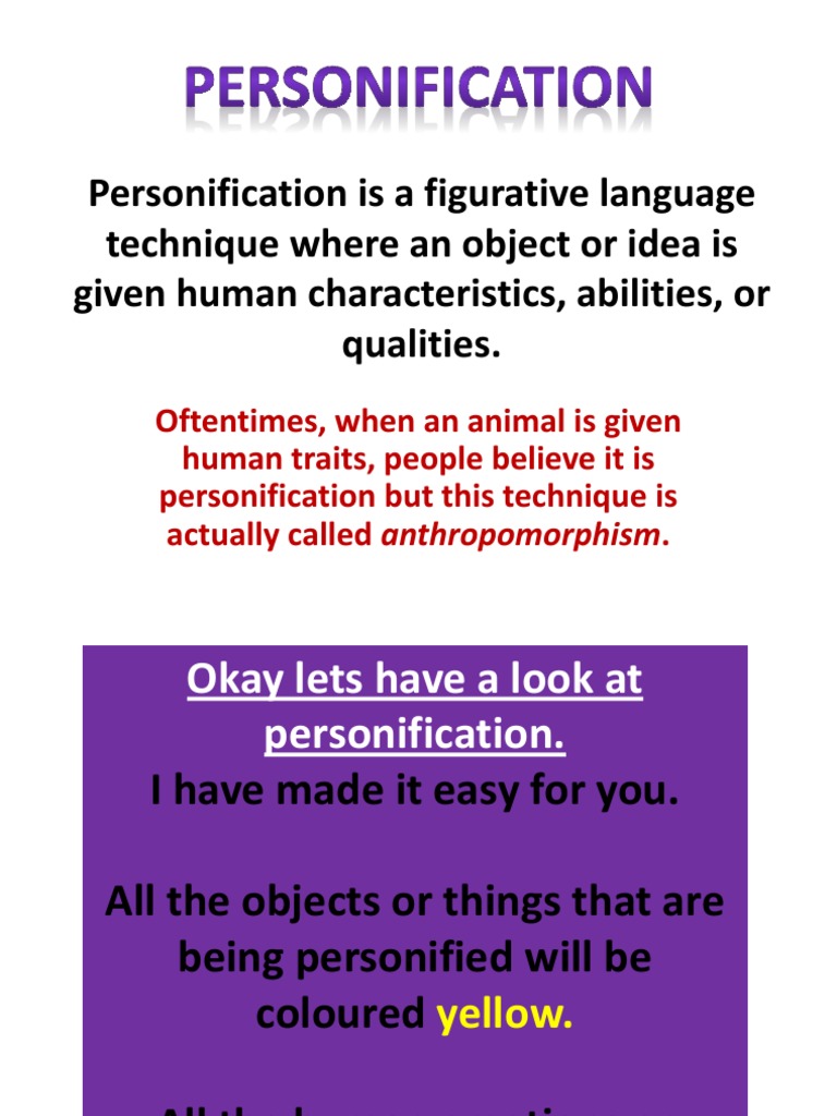 Understanding Personification in Writing | PDF | Anthropomorphism | Nature