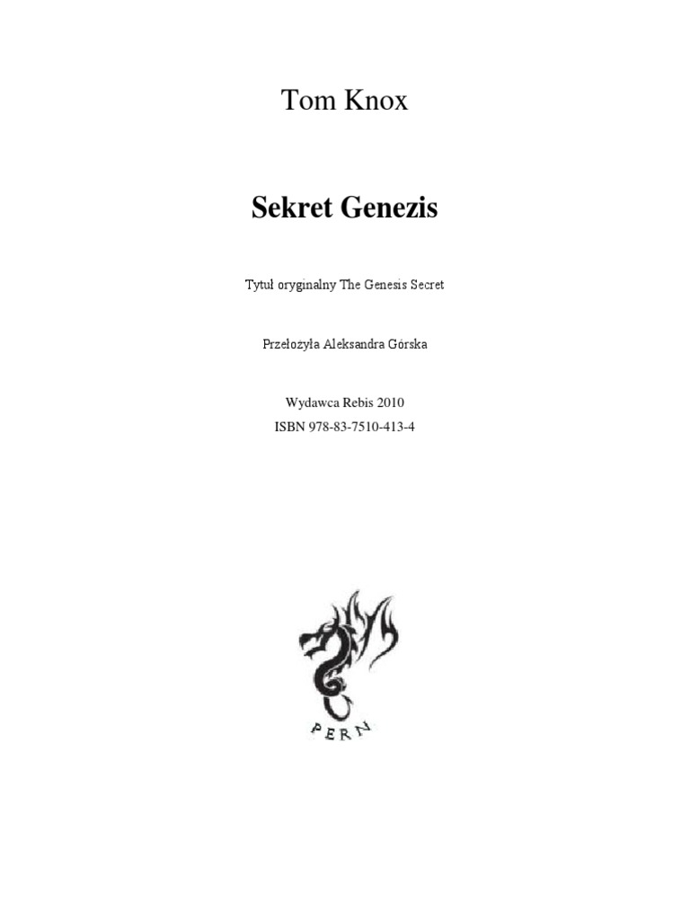Knox Tom - Sekret Genezis | PDF
