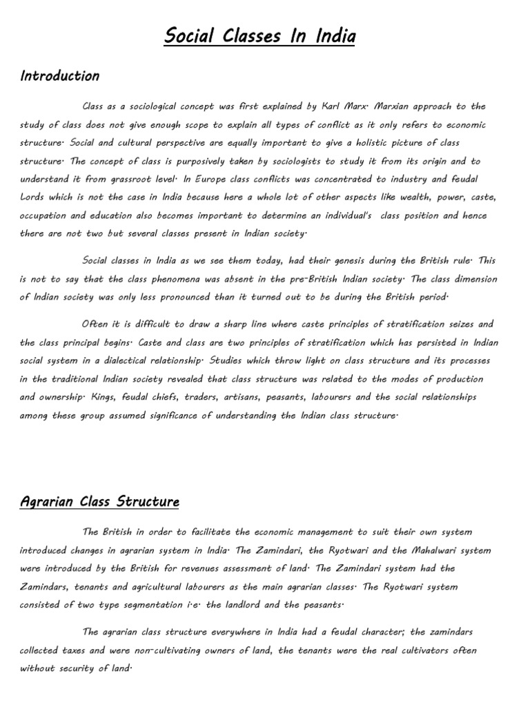 India Caste System | PDF | Social Stratification | Agrarianism