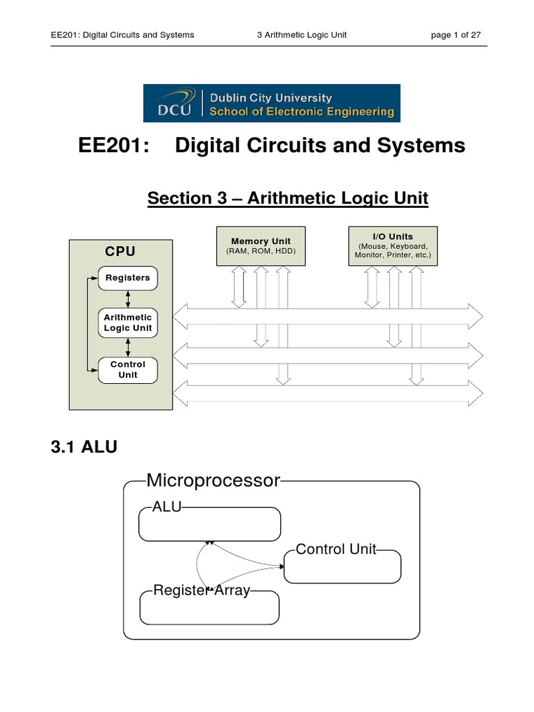 03 Arithmetic Logic Unit PDF | PDF | Division (Mathematics ...