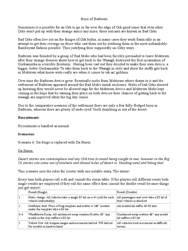 Bad Town Smaller Scale Gorkamorka | PDF | Nature | Leisure