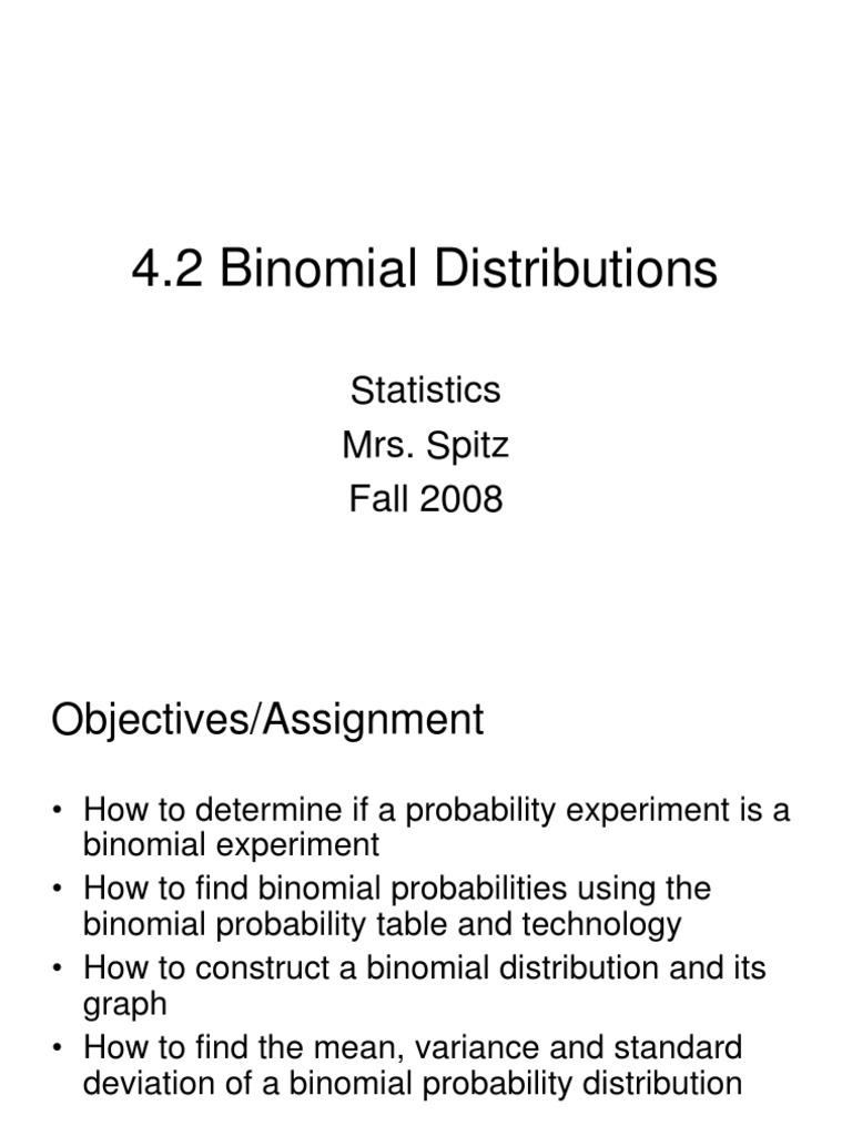 Binomial Distributions | PDF | Probability Distribution | Skewness