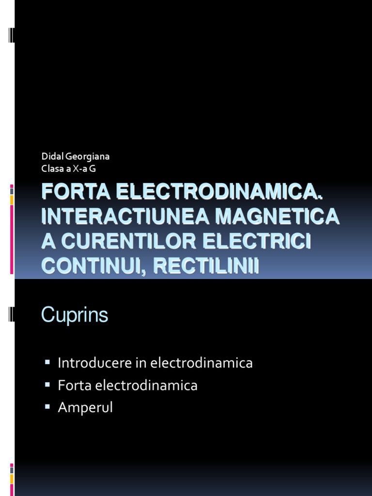 Forta Electrodinamica | PDF